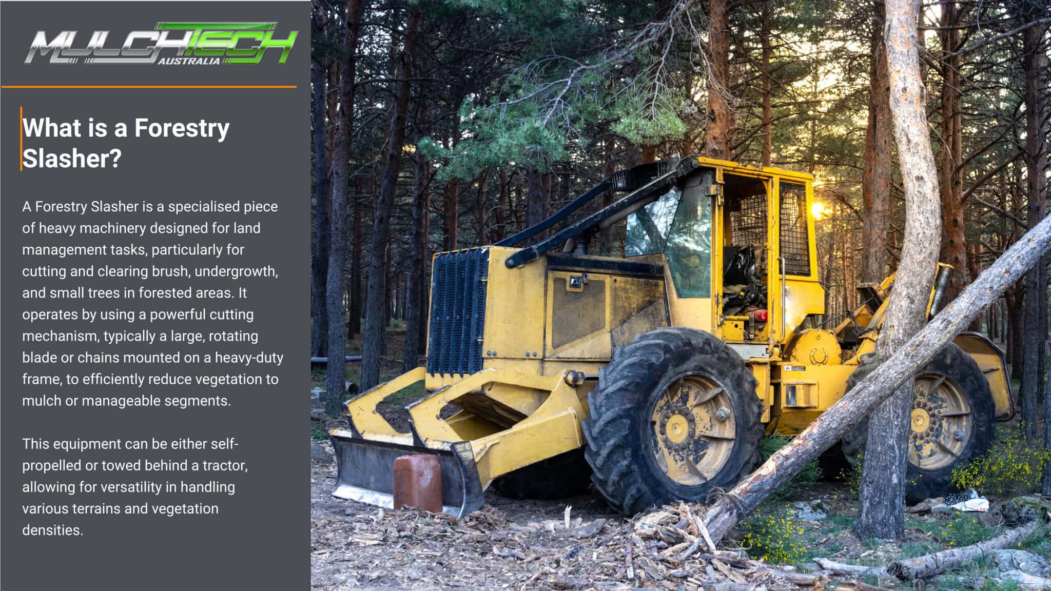 Forestry Slasher | Mulchtech - Mulchers | 0439 666 535 | Brush Slasher ...