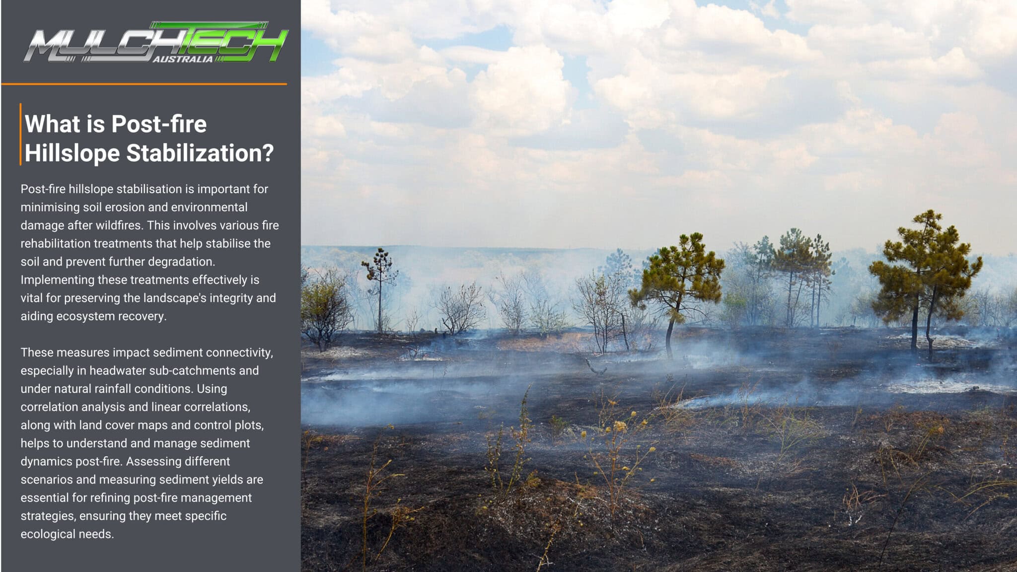 Post-fire Hillslope Stabilization Treatments | Mulchtech - Mulchers ...
